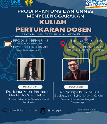 Kuliah Pertukaran Dosen PPKn UNS dengan PPKn Unnes – Pendidikan ...